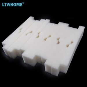 LTWHOME Foam Filter Pads Suitable for Fluval FX4 / FX5 / FX6 (Pack of 12)