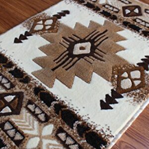 Concord Global Trading South West Native American Runner Rug Design C318 Ivory (2 Feet X 7 Feet)