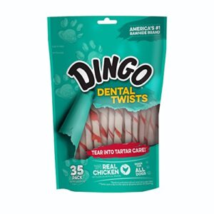 dingo dental twists for small and medium dogs, 35-count