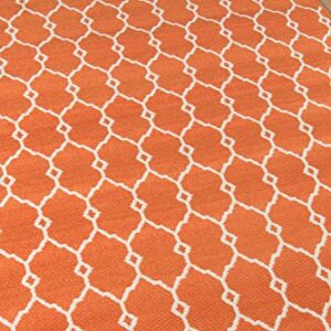 Momeni Rugs , Baja Collection Contemporary Indoor & Outdoor Area Rug, Easy to Clean, UV protected & Fade Resistant, 2'3" x 4'6", Orange