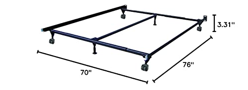 Mantua Insta-Lock Adjustable 6-Leg Bedframe with Nylon Rollers - Twin/Full/Queen/King/Cal. King