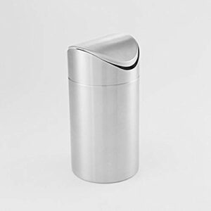 american metalcraft tim2 waste bin, stainless steel, swing, 9" h