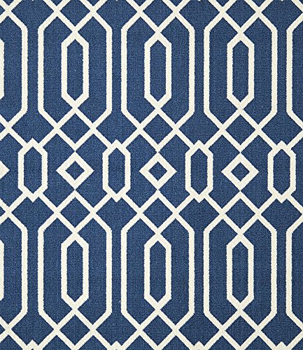 Momeni Rugs , Baja Collection Contemporary Indoor & Outdoor Area Rug, Easy to Clean, UV protected & Fade Resistant, 1'8" x 3'7", Navy Blue