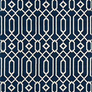 Momeni Rugs , Baja Collection Contemporary Indoor & Outdoor Area Rug, Easy to Clean, UV protected & Fade Resistant, 1'8" x 3'7", Navy Blue