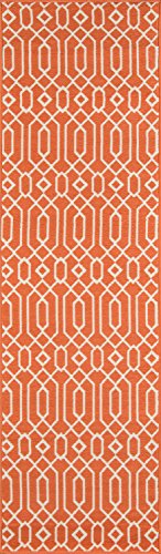 Momeni Rugs , Baja Collection Contemporary Indoor & Outdoor Area Rug, Easy to Clean, UV protected & Fade Resistant, 2'3" x 7'6" Runner, Orange