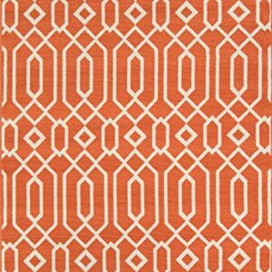 Momeni Rugs , Baja Collection Contemporary Indoor & Outdoor Area Rug, Easy to Clean, UV protected & Fade Resistant, 3'11" x 5'7", Orange