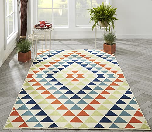 Momeni Rugs , Baja Collection Contemporary Indoor & Outdoor Area Rug, Easy to Clean, UV protected & Fade Resistant, 2'3" x 4'6", Multicolor