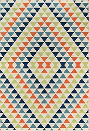 Momeni Rugs , Baja Collection Contemporary Indoor & Outdoor Area Rug, Easy to Clean, UV protected & Fade Resistant, 2'3" x 4'6", Multicolor