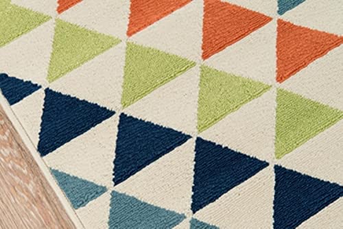 Momeni Rugs , Baja Collection Contemporary Indoor & Outdoor Area Rug, Easy to Clean, UV protected & Fade Resistant, 2'3" x 4'6", Multicolor