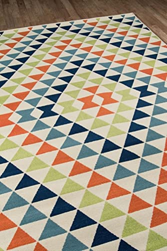 Momeni Rugs , Baja Collection Contemporary Indoor & Outdoor Area Rug, Easy to Clean, UV protected & Fade Resistant, 2'3" x 4'6", Multicolor