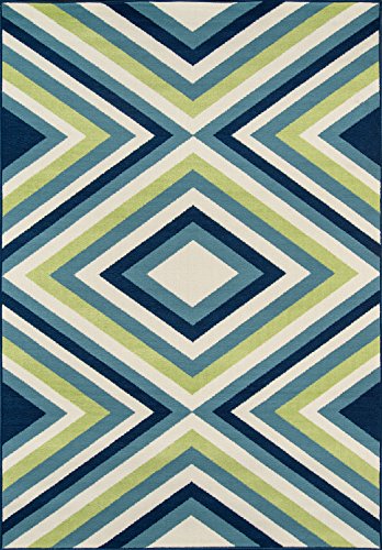 Momeni Rugs , Baja Collection Contemporary Indoor & Outdoor Area Rug, Easy to Clean, UV protected & Fade Resistant, 3'11" x 5'7", Multicolor