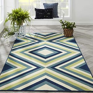 Momeni Rugs , Baja Collection Contemporary Indoor & Outdoor Area Rug, Easy to Clean, UV protected & Fade Resistant, 5'3" x 7'6", Multicolor