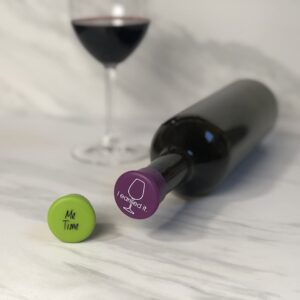 CapaBunga Silicone Wine Stoppers for Wine Bottles - 4 Pack Funny Wine Stoppers - Airtight Wine Bottle Stoppers Wine Saver Wine Bottle Caps - Wine Accessories for Wine Lovers - Classics