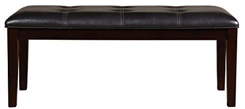 Homelegance Dining Bench, 49-Inch, Western, Dark Brown, Espresso Finish