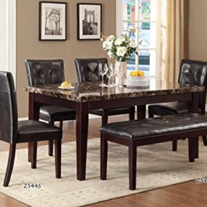 Homelegance Dining Bench, 49-Inch, Western, Dark Brown, Espresso Finish