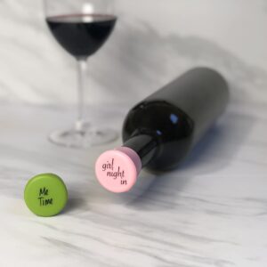 CapaBunga Silicone Wine Stoppers for Wine Bottles - 4 Pack Funny Wine Stoppers - Airtight Wine Bottle Stoppers Wine Saver Wine Bottle Caps - Wine Accessories for Wine Lovers - Classics