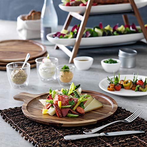 Villeroy & Boch Artesano Original Antipasti Plate : Acacia Wood, 11 in, Brown