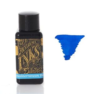 diamine 30 ml bottle fountain pen ink, mediterranean blue