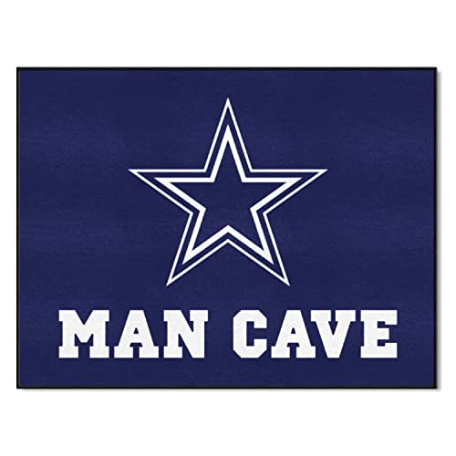 FANMATS 14292 Dallas Cowboys Man Cave All-Star Rug - 34 in. x 42.5 in.