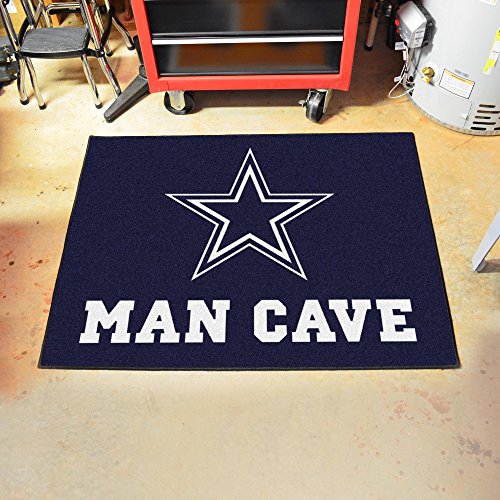 FANMATS 14292 Dallas Cowboys Man Cave All-Star Rug - 34 in. x 42.5 in.