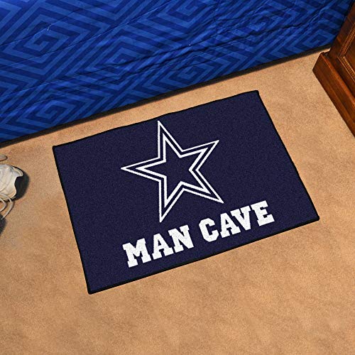 FANMATS 14293 Dallas Cowboys Man Cave Starter Mat Accent Rug - 19in. x 30in. | Sports Fan Home Decor Rug and Tailgating Mat