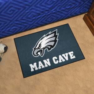 FANMATS 14353 Philadelphia Eagles Man Cave Starter Mat Accent Rug - 19in. x 30in. | Sports Fan Home Decor Rug and Tailgating Mat