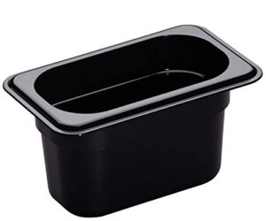 cambro 94cw110 food pan 1/9 x 4" camwear black case of 6