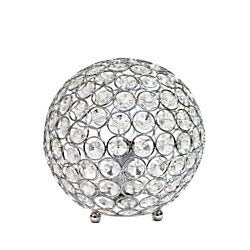 elegant designs lt1026-chr crystal ball table lamp, chrome