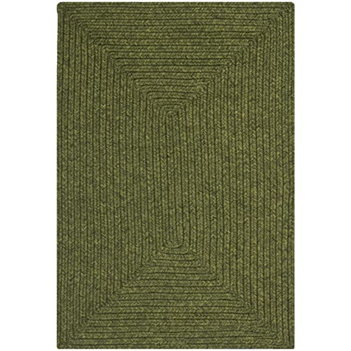 SAFAVIEH Braided Collection 2' x 3' Green BRD315A Handmade Country Cottage Reversible Accent Rug