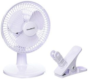 homebasix clip-on oscillating portable fan 6 in