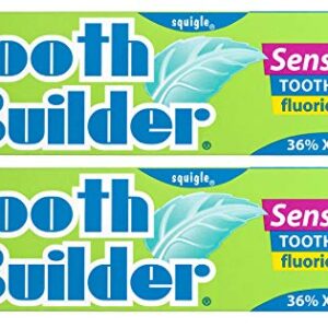 Squigle Tooth Builder SLS Free Toothpaste (Stops Tooth Sensitivity) Prevents Canker Sores, Cavities, Perioral Dermatitis, Bad Breath, Chapped Lips - 2 Pack