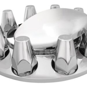 Grand General 40134 Chrome ABS Front Axle Cover with 33mm Screw-In Nut Cover