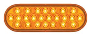 gg grand general 78230bp oval pearl amber/amber 24 led sealed park/turn light