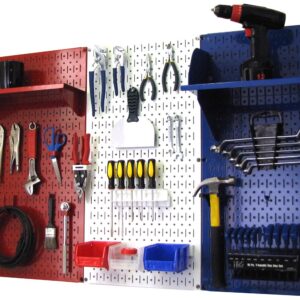 Wall Control Patriot Pegboard Organizer American Made 4ft Metal Pegboard Tool Storage Kit Made in The USA