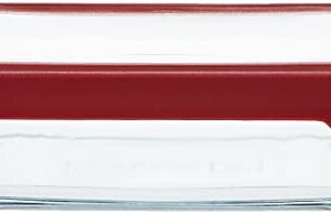 Anchor Hocking TrueSeal Glass Food Storage Container with Lid, Cherry, 6 Cup -