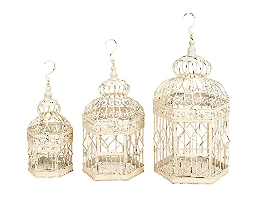 Bellaa Metal Bird Cage 21 Inch 18 Inch and 14 Inch Set of 3