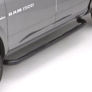 Lund 23072754 Black Steel 3" Round Bent Nerf Bars for 1994-2001 Dodge Ram 1500, 1994-2002 Ram 2500/3500 Quad Cab