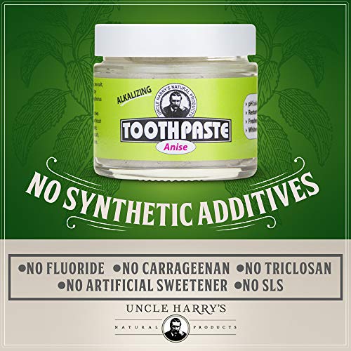 Uncle Harry's Fluoride Free Toothpaste - Anise (3 oz Glass jar)