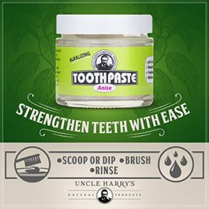 Uncle Harry's Fluoride Free Toothpaste - Anise (3 oz Glass jar)