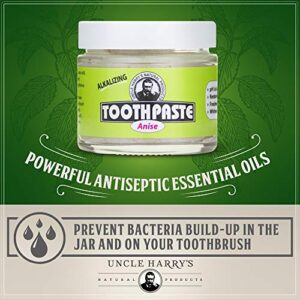 Uncle Harry's Fluoride Free Toothpaste - Anise (3 oz Glass jar)