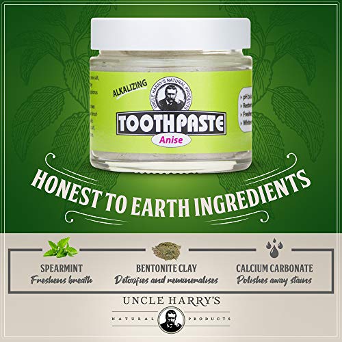 Uncle Harry's Fluoride Free Toothpaste - Anise (3 oz Glass jar)