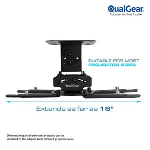 QualGear PRB-717-Blk Ceiling Mount Projector Accessory,Black Mount