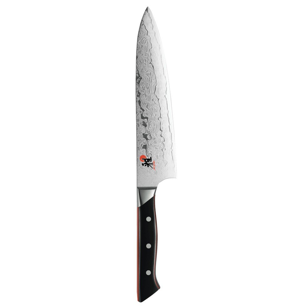 Miyabi Fusion Morimoto Edition Chef's Knife, 8-inch, Black w/Red Accent/Stainless Steel