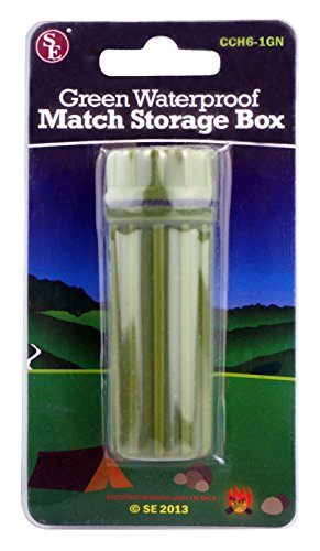 SE 3-IN-1 Green Waterproof Match Storage Box - CCH6-1GN