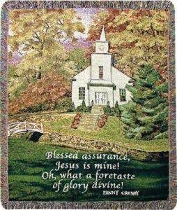 manual 50 x 60-inch tapestry throw, hazel's church