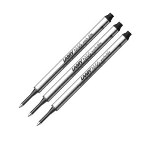 lamy m66 rollerball refill black x 3