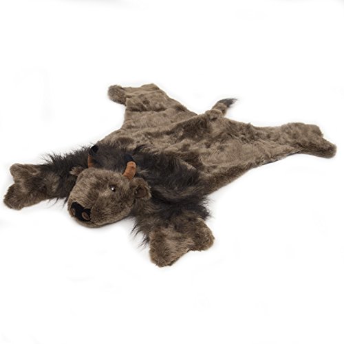 Carstens, Inc Plush Buffalo Animal Rug, Small