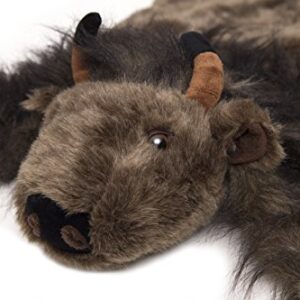 Carstens, Inc Plush Buffalo Animal Rug, Small