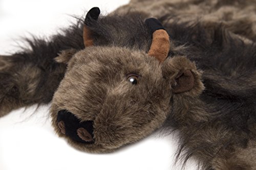 Carstens, Inc Plush Buffalo Animal Rug, Small