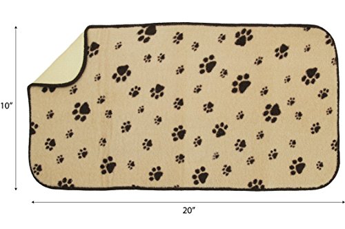 Kitchen Basics Microfiber Pet Bowl Feeding Mat, Anti-Skid and Absorbent, 10 Inch x 20 Inch